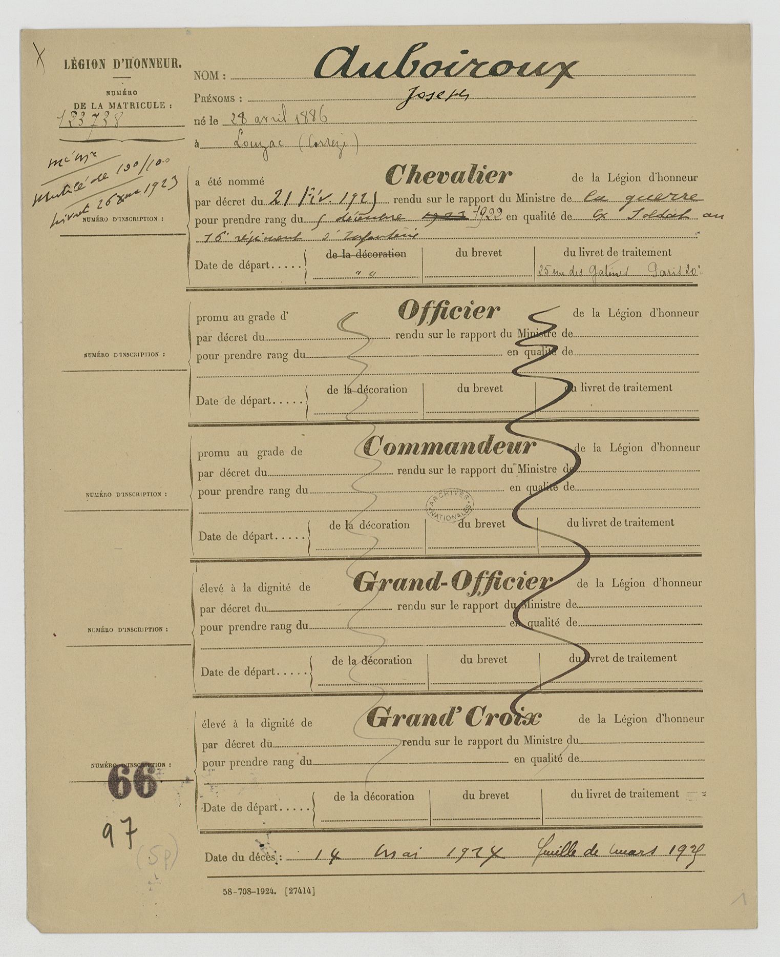 Auboiroux, Joseph (1886-....) (FranceArchives)