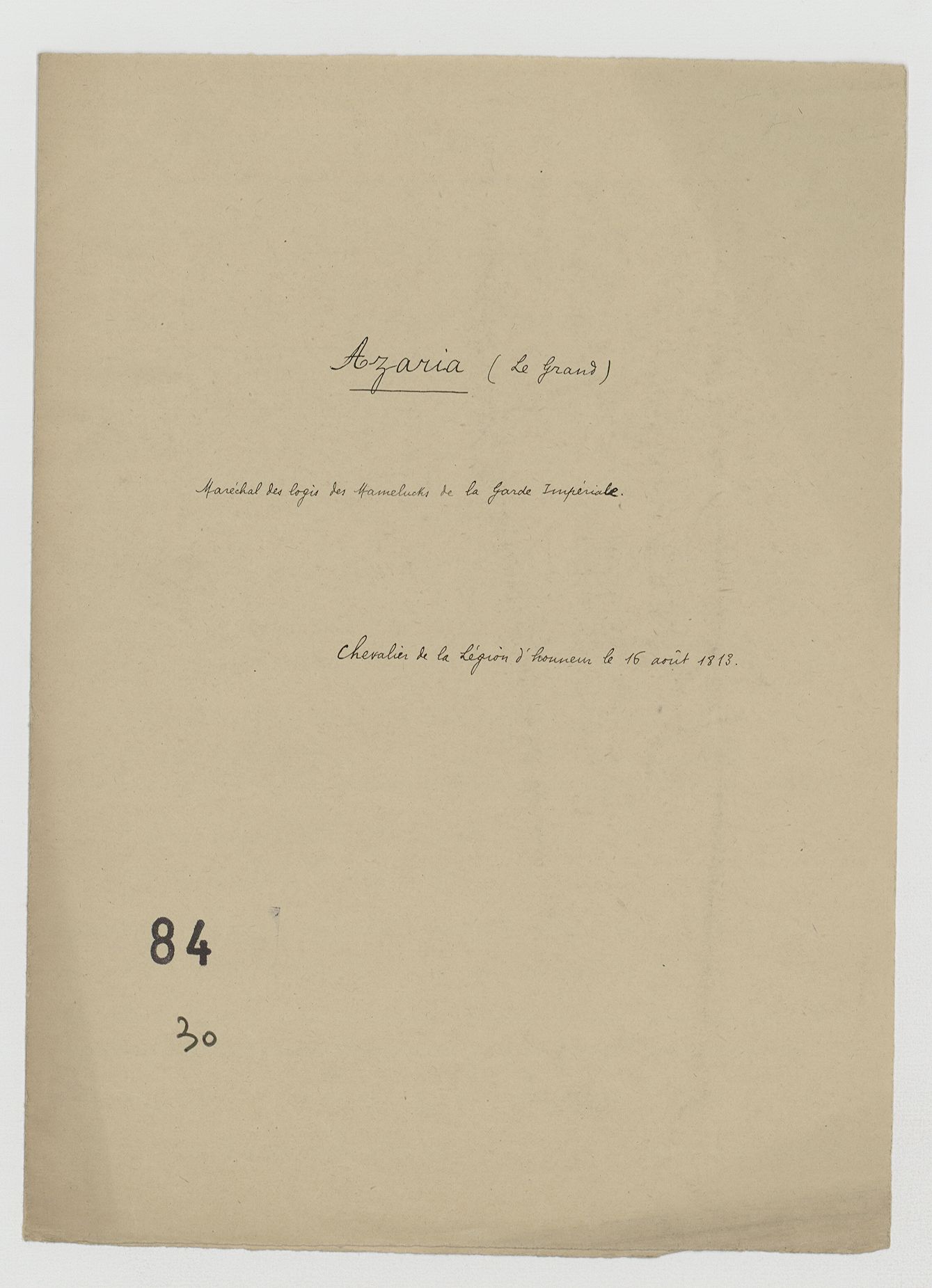 Azaria, ? (1782-....) (FranceArchives)