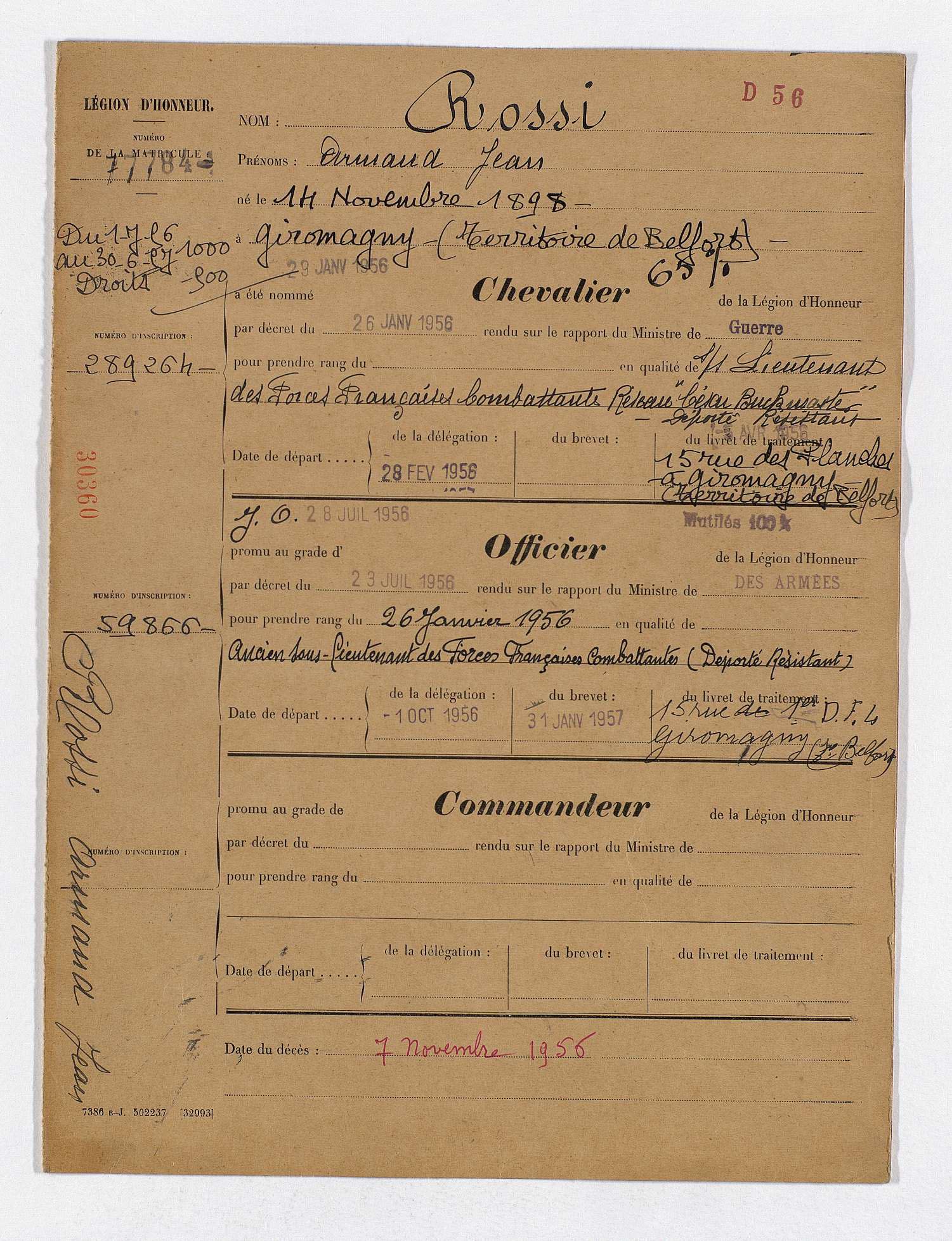 Rossi, Armand Jean (1898-....) (FranceArchives)