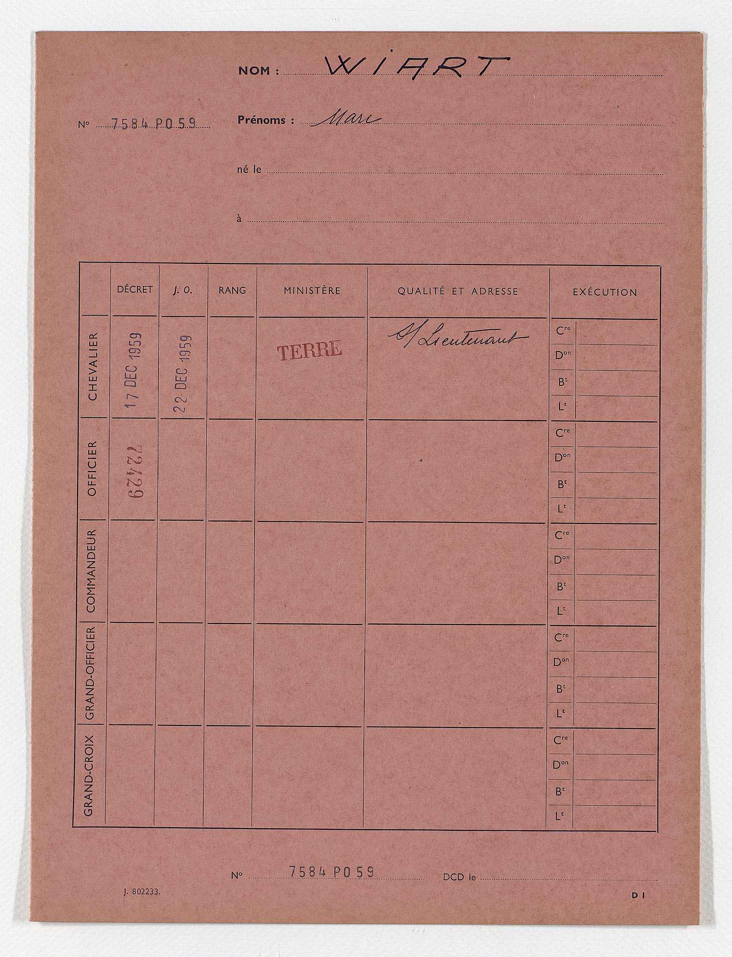 Wiart, Marc (....-....) (FranceArchives)