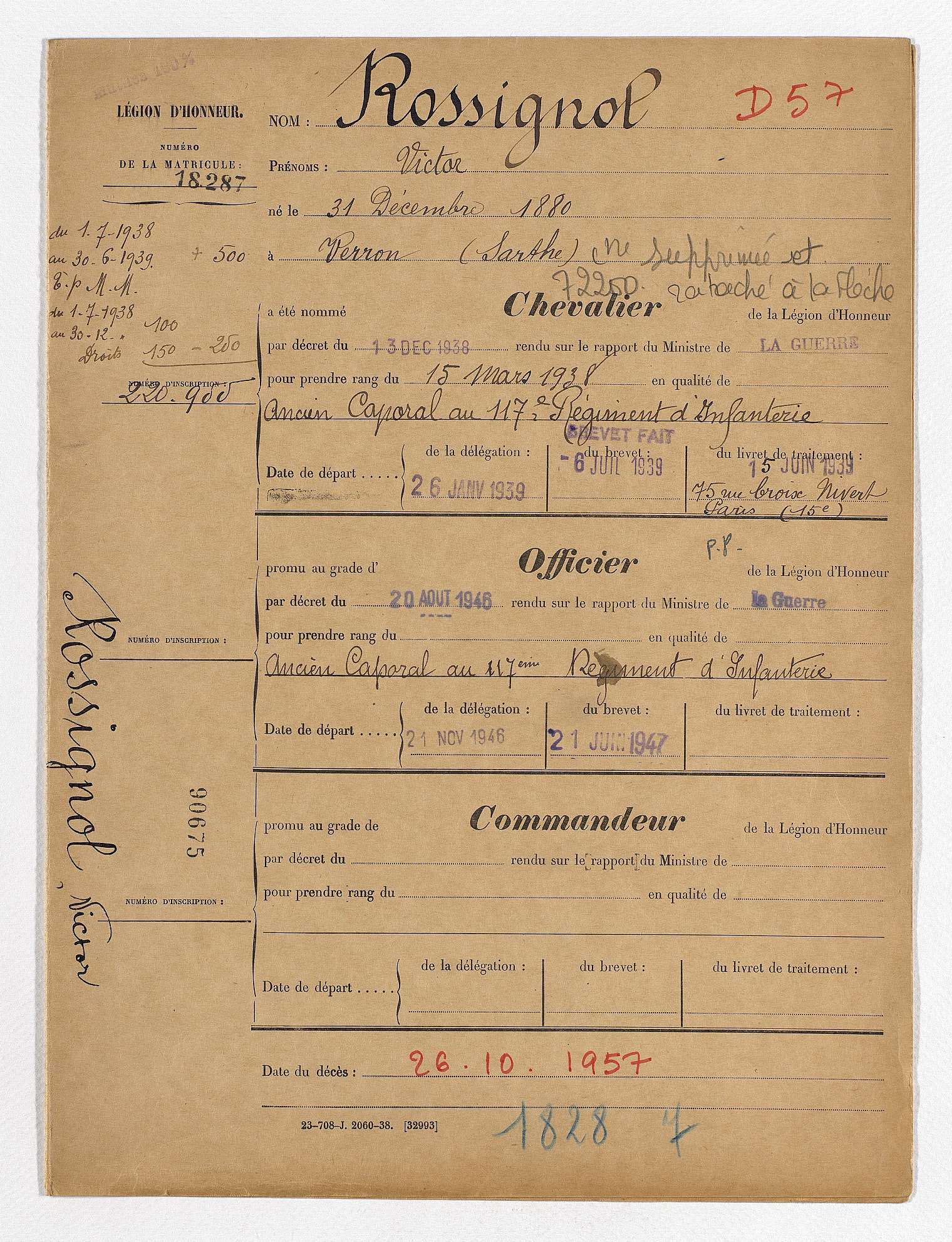 Rossignol, Victor (1880-....) (FranceArchives)