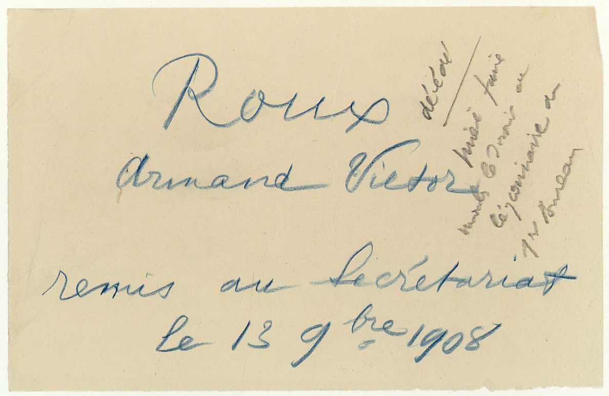 Roux, Armand Victor (1826-....) (FranceArchives)