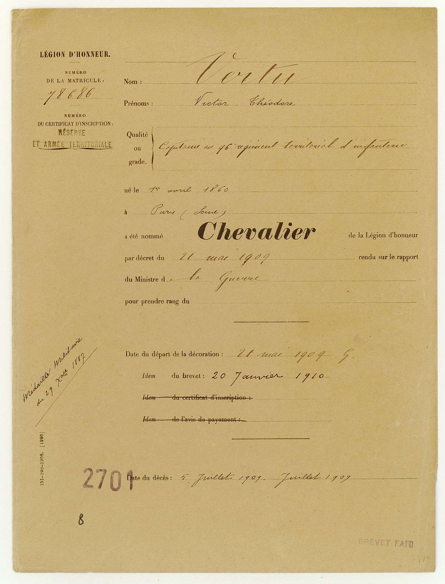 Vertu, Victor Théodore (1860-....) (FranceArchives)