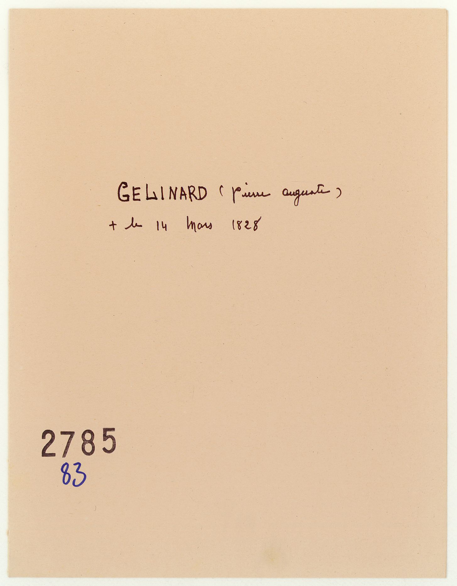 Gelinard, Pierre Auguste (....-....) (FranceArchives)