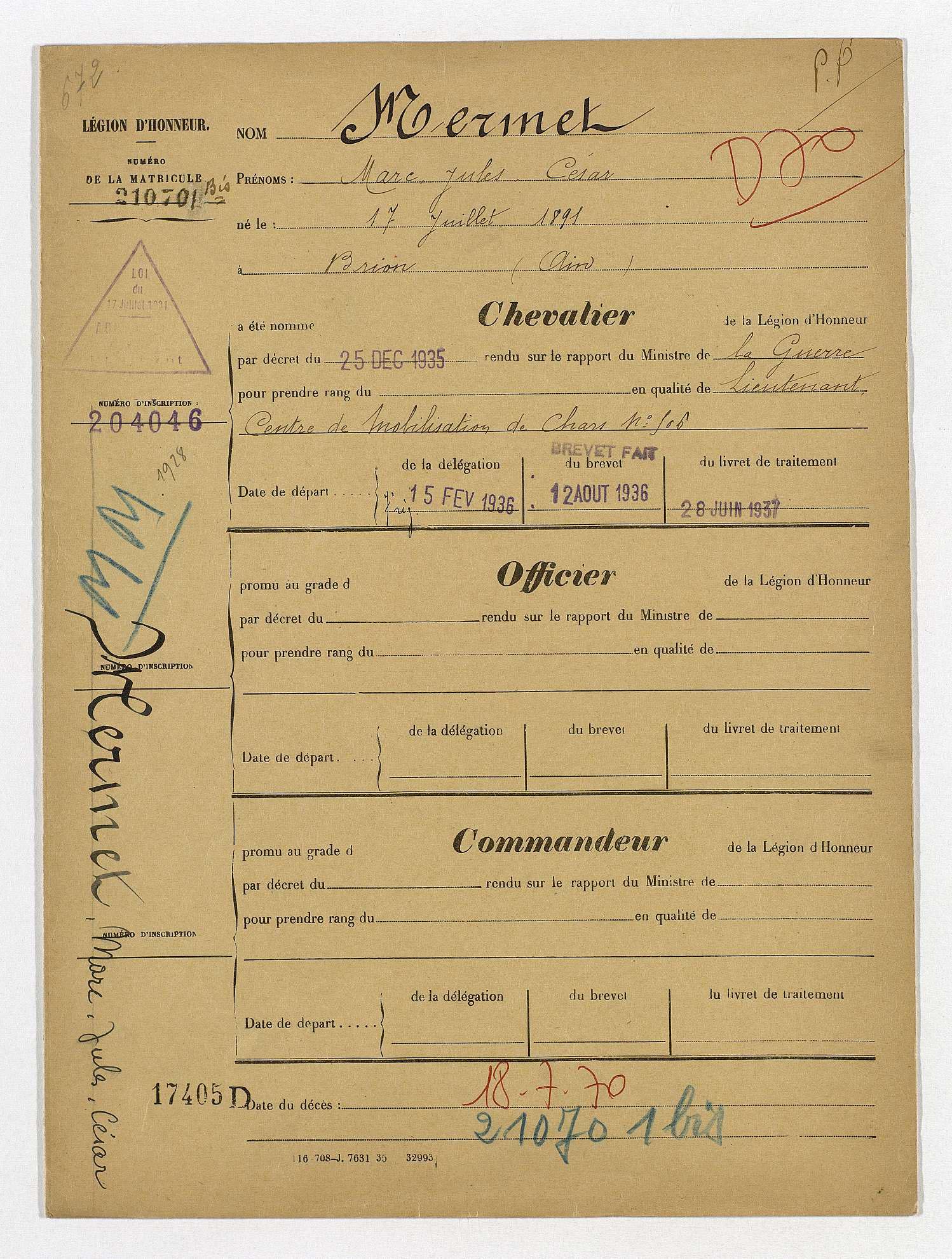 Brion (Ain) (FranceArchives)