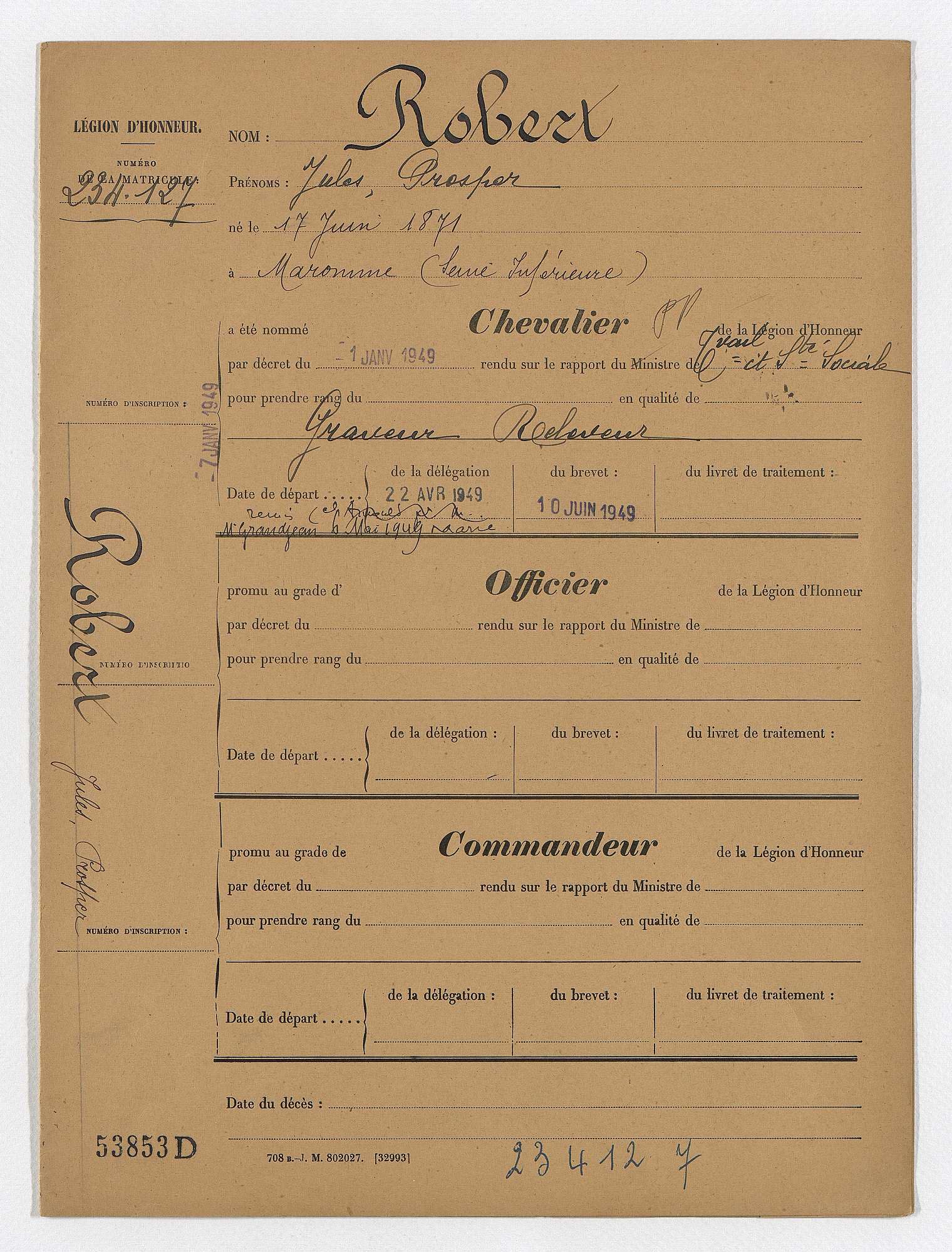 Robert, Jules Prosper (1871-....) (FranceArchives)