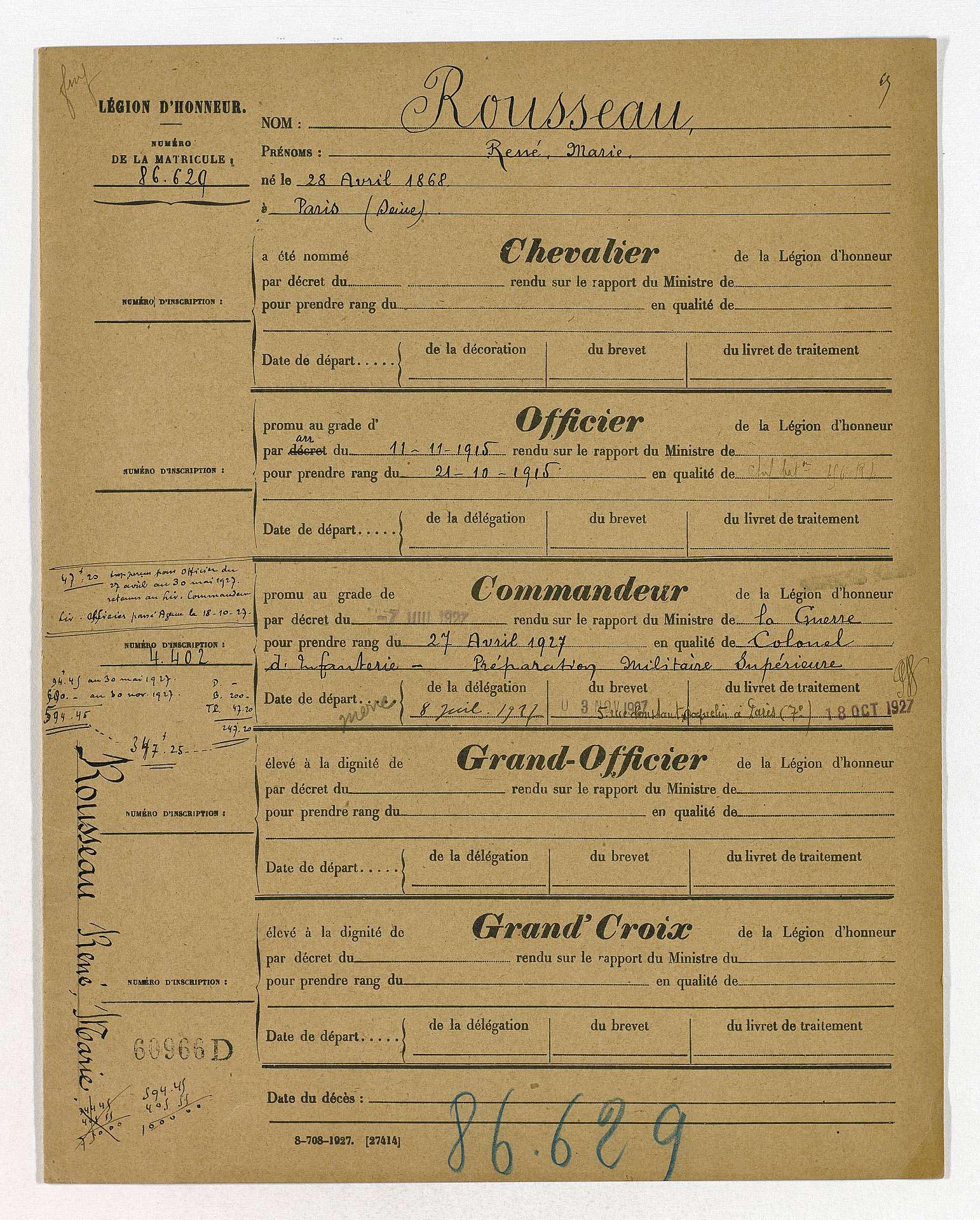 Rousseau, René Marie (1868-....) (FranceArchives)